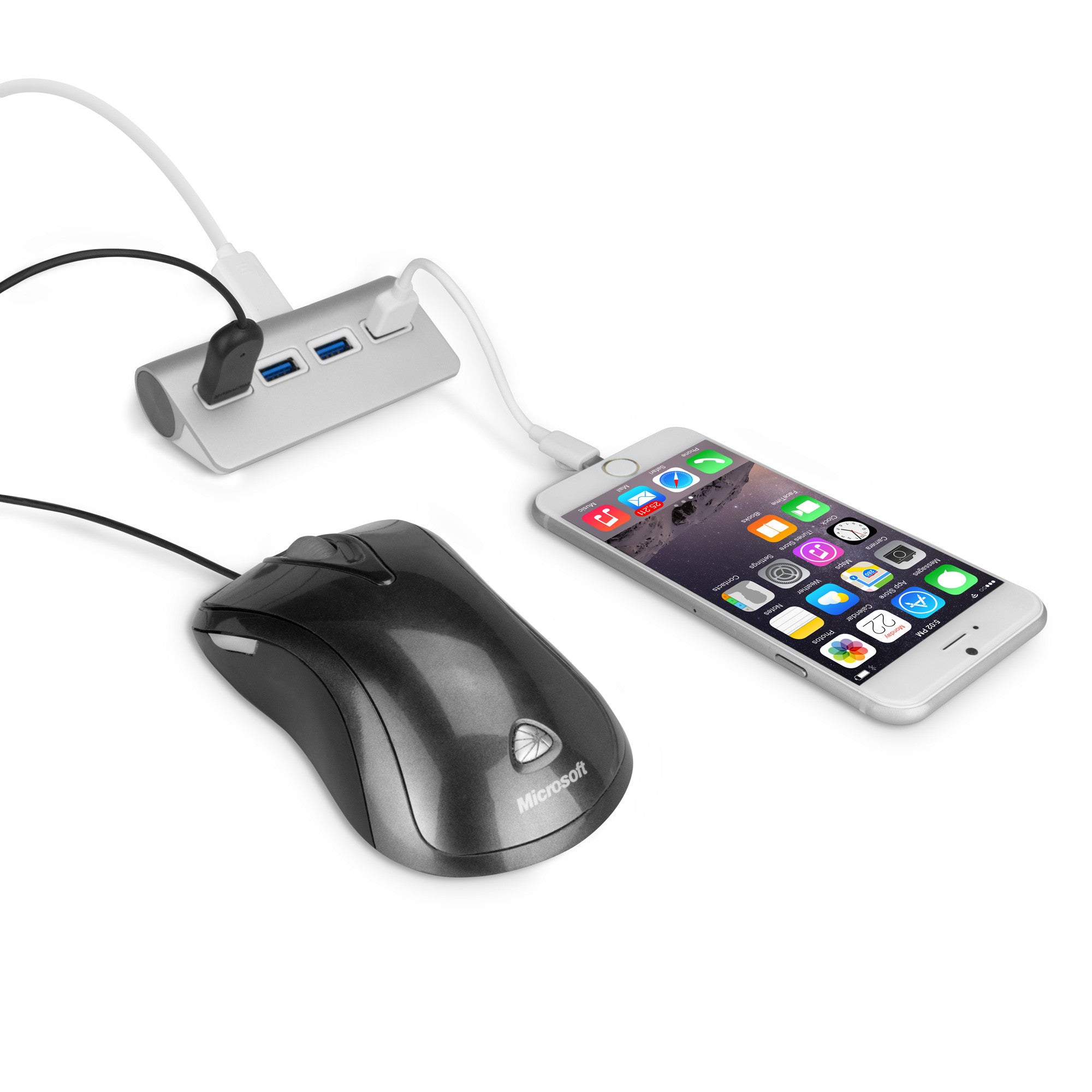 Universal Minimus Brushed Aluminum USB-C Hub - 4-Port - 4 USB Type C ...