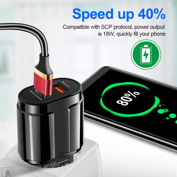 Schok Classic Flip Phone Dual High Current Wall Charger - 2 USB Port ...