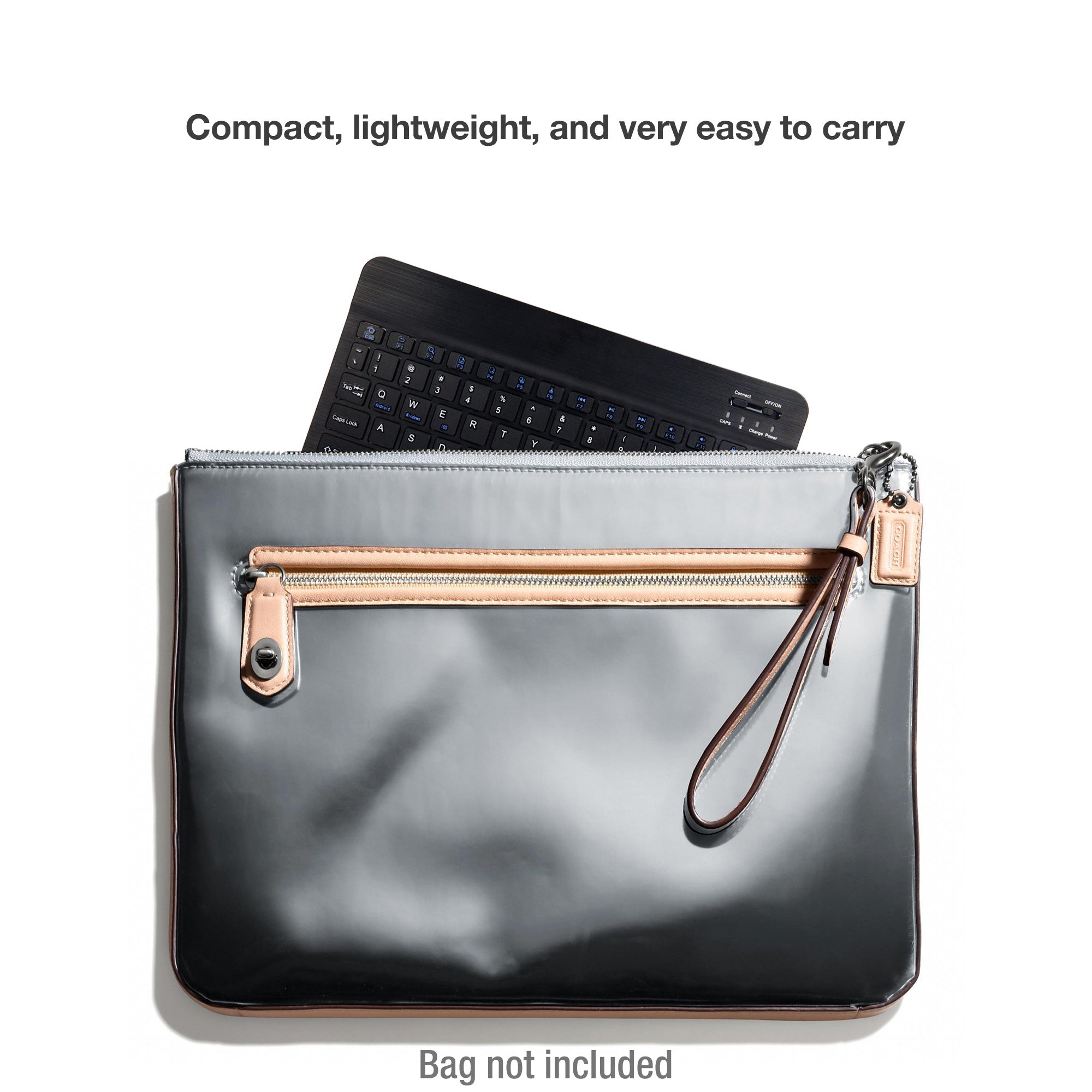 Slimkeys Nabi 2S Bluetooth Keyboard - Portable Keyboard with Integrated ...